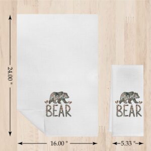 GICHUGI Mama Bear Gifts Kitchen Towels 16x24, Mama Bear Gifts for Women, Mom Gifts from Son Daughter, for Mom Grandma, Mama Gifts, Mom Kitchen Towels