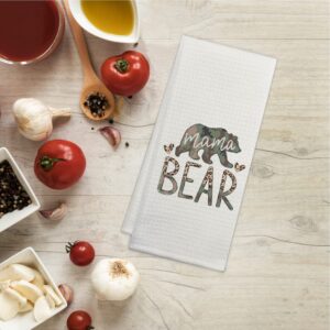 GICHUGI Mama Bear Gifts Kitchen Towels 16x24, Mama Bear Gifts for Women, Mom Gifts from Son Daughter, for Mom Grandma, Mama Gifts, Mom Kitchen Towels