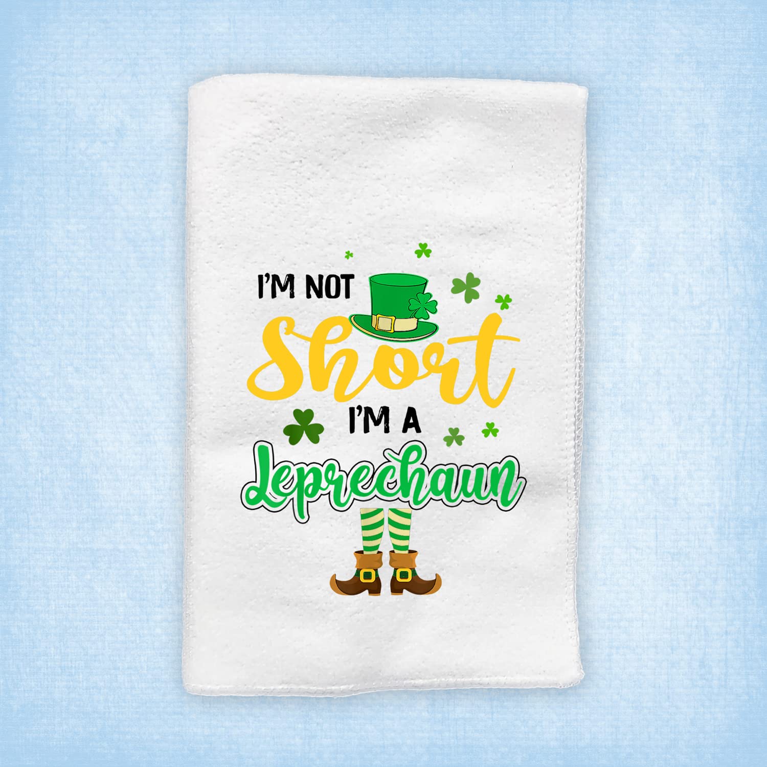 St Patricks Day Kitchen Dish Tea Towel Decoration | Decorative Bathroom Hand Decor | Holiday Shamrock Gnomes Bath Towels | Spring Winter Green Home Decor | Saint Patrick's Day Paddy's Day Paddys