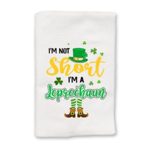 St Patricks Day Kitchen Dish Tea Towel Decoration | Decorative Bathroom Hand Decor | Holiday Shamrock Gnomes Bath Towels | Spring Winter Green Home Decor | Saint Patrick's Day Paddy's Day Paddys