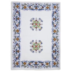 sur la table deruta-style linen kitchen towel, blue