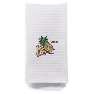 negiga funny pineapple pizza kitchen towels 16x24, pineapple gifts for women, funny pineapple pizza gifts, pineapple dish towels, pineapple kitchen decor