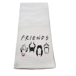 villains/friends/witches wine/drinking kitchen towel