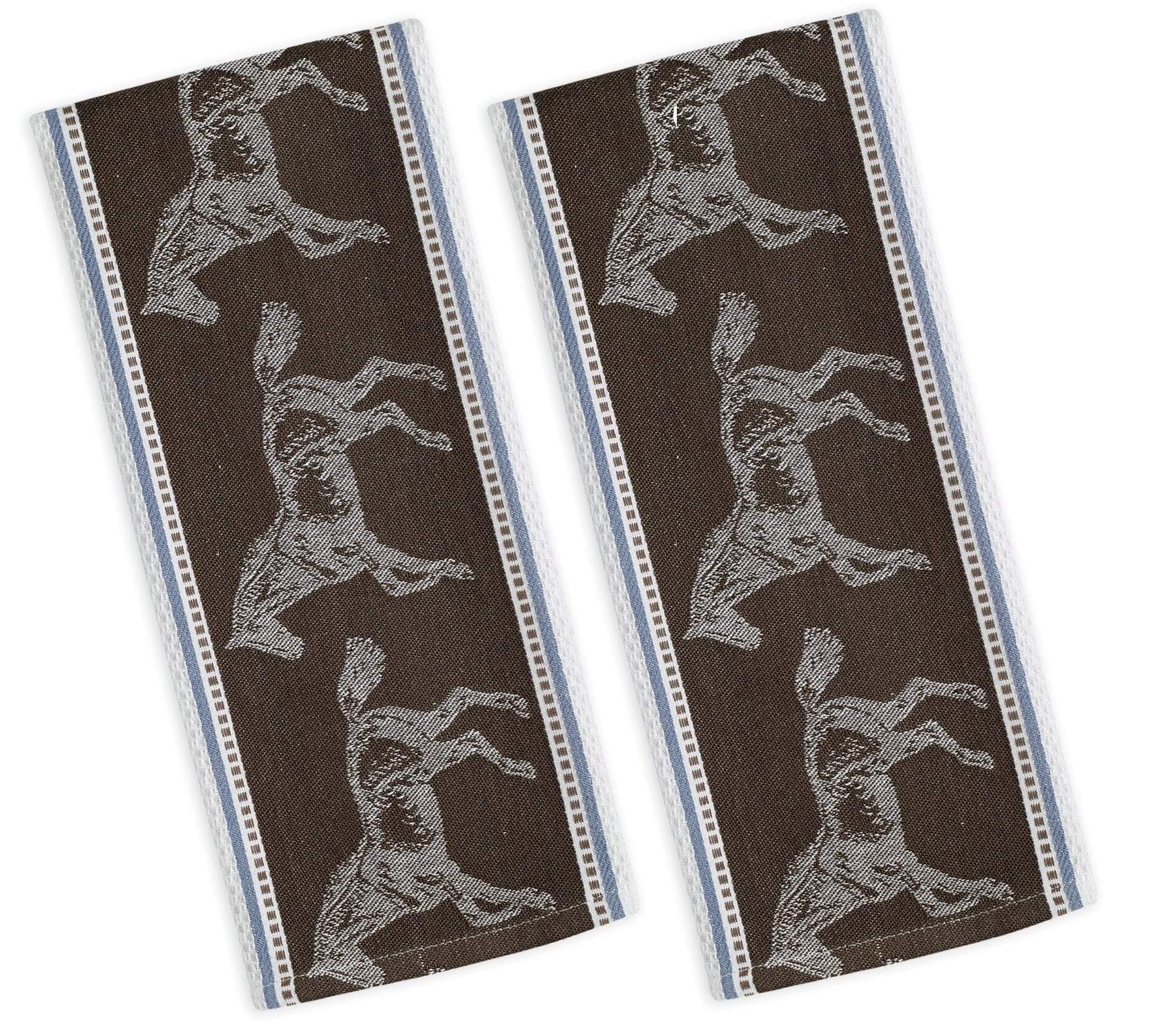 DII Design Imports Running Horse Jacquard Cotton Dish Towels (2)