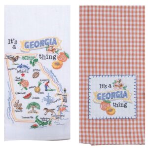 Kay Dee Designs 2 Piece Home State of Georgia Embroidered Kitchen Towel Bundle