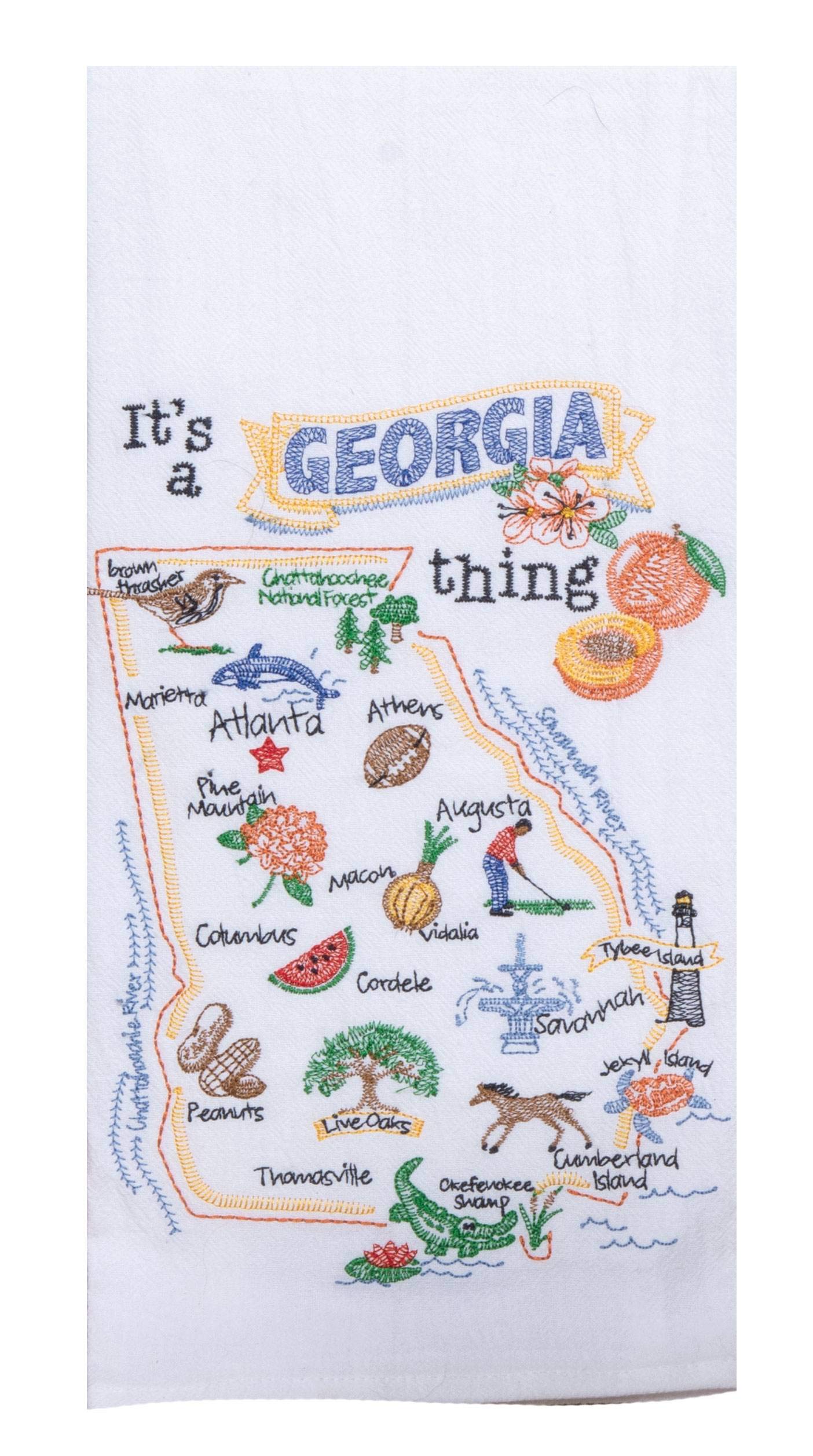 Kay Dee Designs 2 Piece Home State of Georgia Embroidered Kitchen Towel Bundle