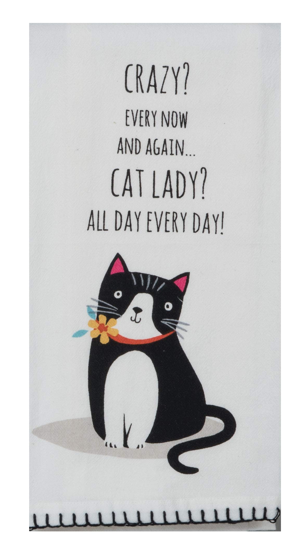 Kay Dee Designs Crazy Cat Lady Flour Sack Kitchen Towel, 18" x 26", Various