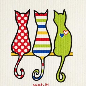 Wet-it! Swedish Dish Cloth - (Cat Lover - Multi)