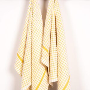 LAPRIMA SHOPS Set of 2 Terry Kitchen Towels, 20 x 30-inch 100-Percent Cotton (Yellow)