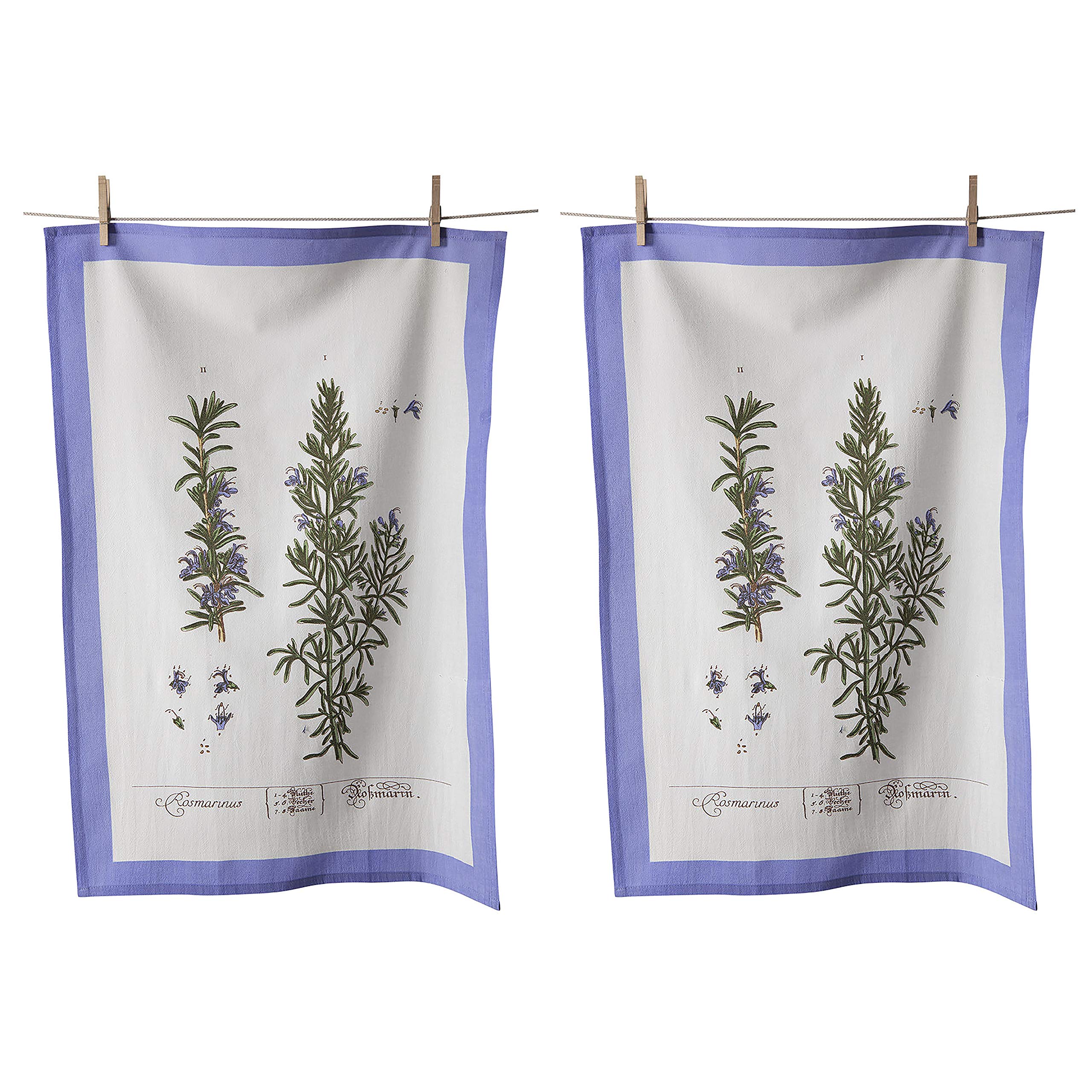 KAF Home Flour Sack Kitchen Dish Tea Towel, Set of 2, 100-Percent Cotton, 20 x 30-Inch (Rosemary)