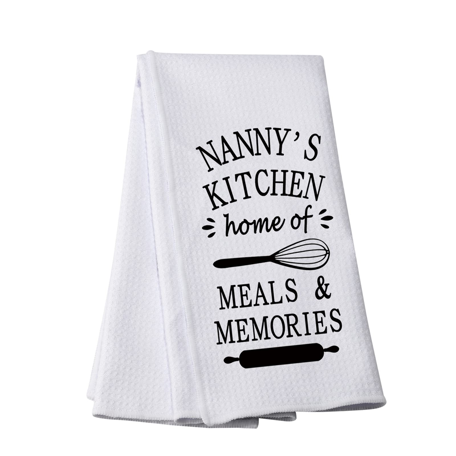 PWHAOO Funny Kitchen Dish Cloth Nanny's Kitchen Home of Meals and Memories Dish Towels with Sayings (Home of Meals Nanny)