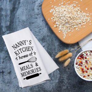 PWHAOO Funny Kitchen Dish Cloth Nanny's Kitchen Home of Meals and Memories Dish Towels with Sayings (Home of Meals Nanny)