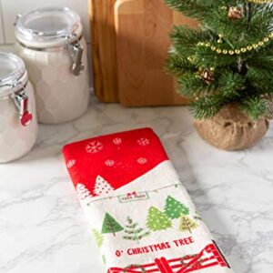 DII Holiday Kitchen Towel Set, Christmas Tea Towels for Baking, Cooking & Entertaining 18x28, Tree Farm, 2 Piece