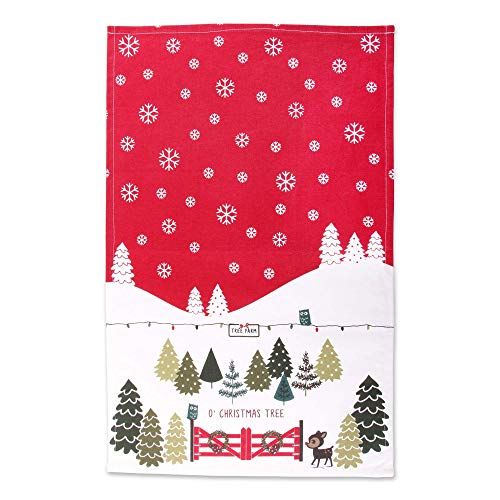 DII Holiday Kitchen Towel Set, Christmas Tea Towels for Baking, Cooking & Entertaining 18x28, Tree Farm, 2 Piece