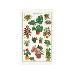 cavallini house plants tea towel