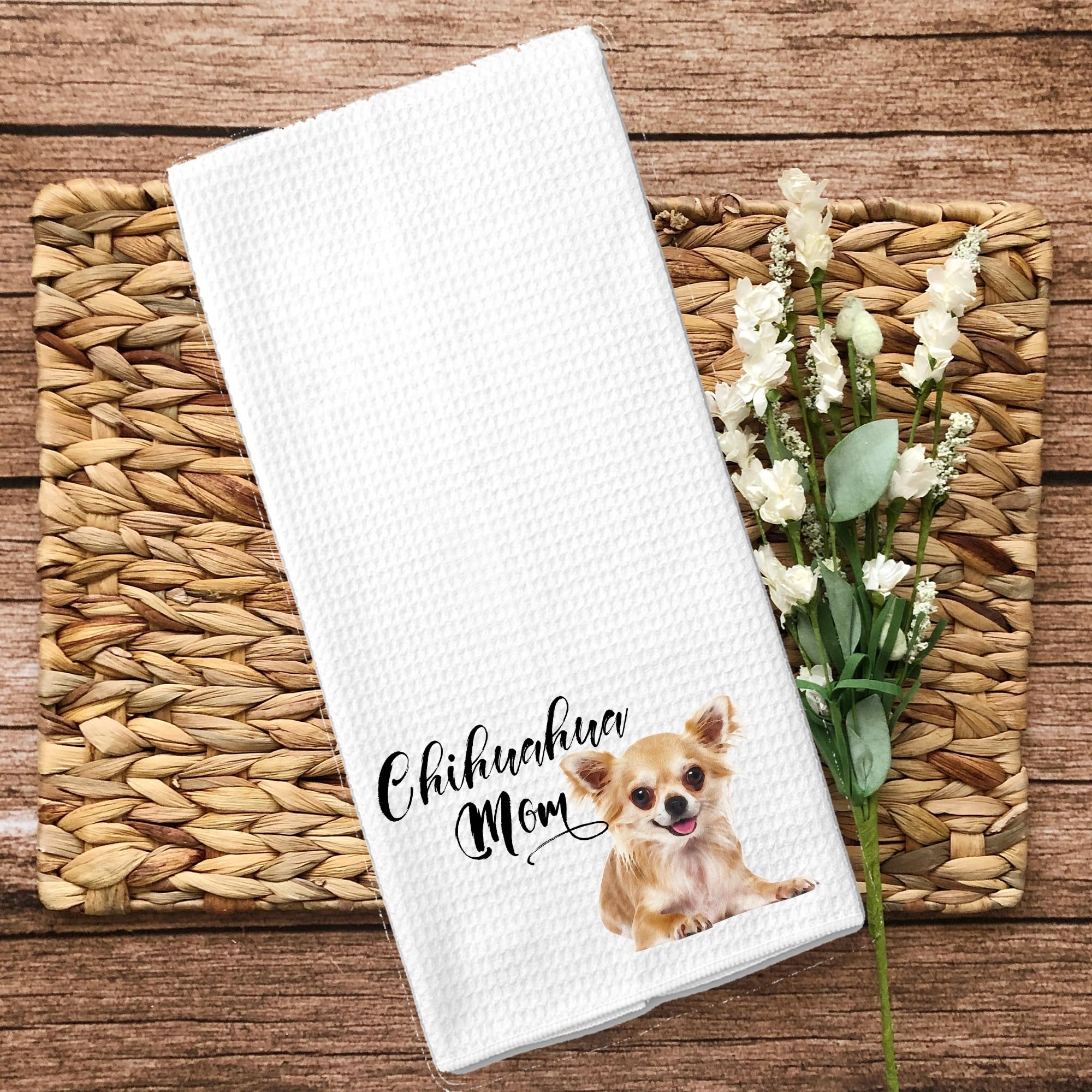 Chihuahua Mom Microfiber Kitchen Towel Gift for Animal Dog Lover