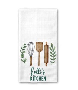 dianddesigngift lolli's kitchen towel - tea towel kitchen decor - lolli's kitchen soft and absorbent kitchen tea towel - decorations house towel - kitchen dish towel lolli's birthday gift