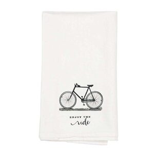 jozie b enjoy the ride bicycle 18 x 22 all cotton flour sack towel set of 2