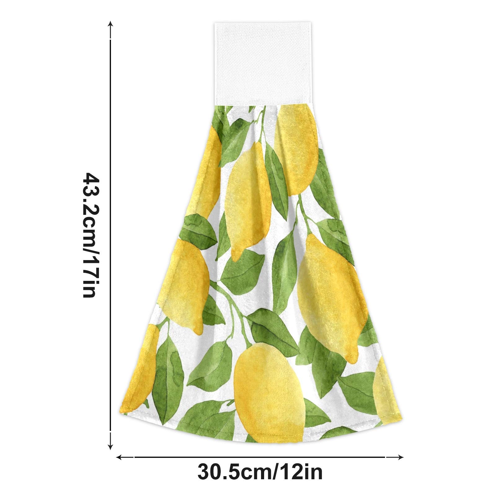 Boccsty Lemon Hanging Kitchen Towels 2 Pieces Summer Lime Tree Branch Dish Cloth Tie Towels Hand Towel Tea Bar Towels for Bathroom Farmhouse Housewarming Tabletop Home