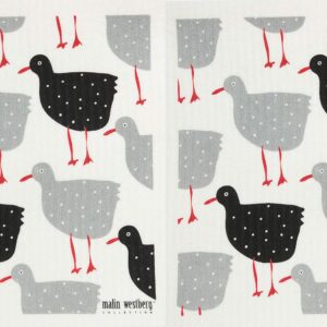 Swedish Dishcloth/Sponge Cloth Eco-Friendly Reusable - Malin Westberg Designs: Chicken Hen TUPP Rooster (2-Pk HENS)