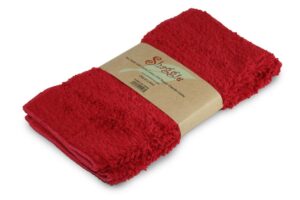 janey lynn's designs, llc shaggie chenille dish/washcloth, 10-inch-by-10-inch, chilli pepper