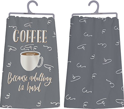 Kitchen Towel - Coffee Because Adulting Is Hard