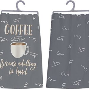 Kitchen Towel - Coffee Because Adulting Is Hard