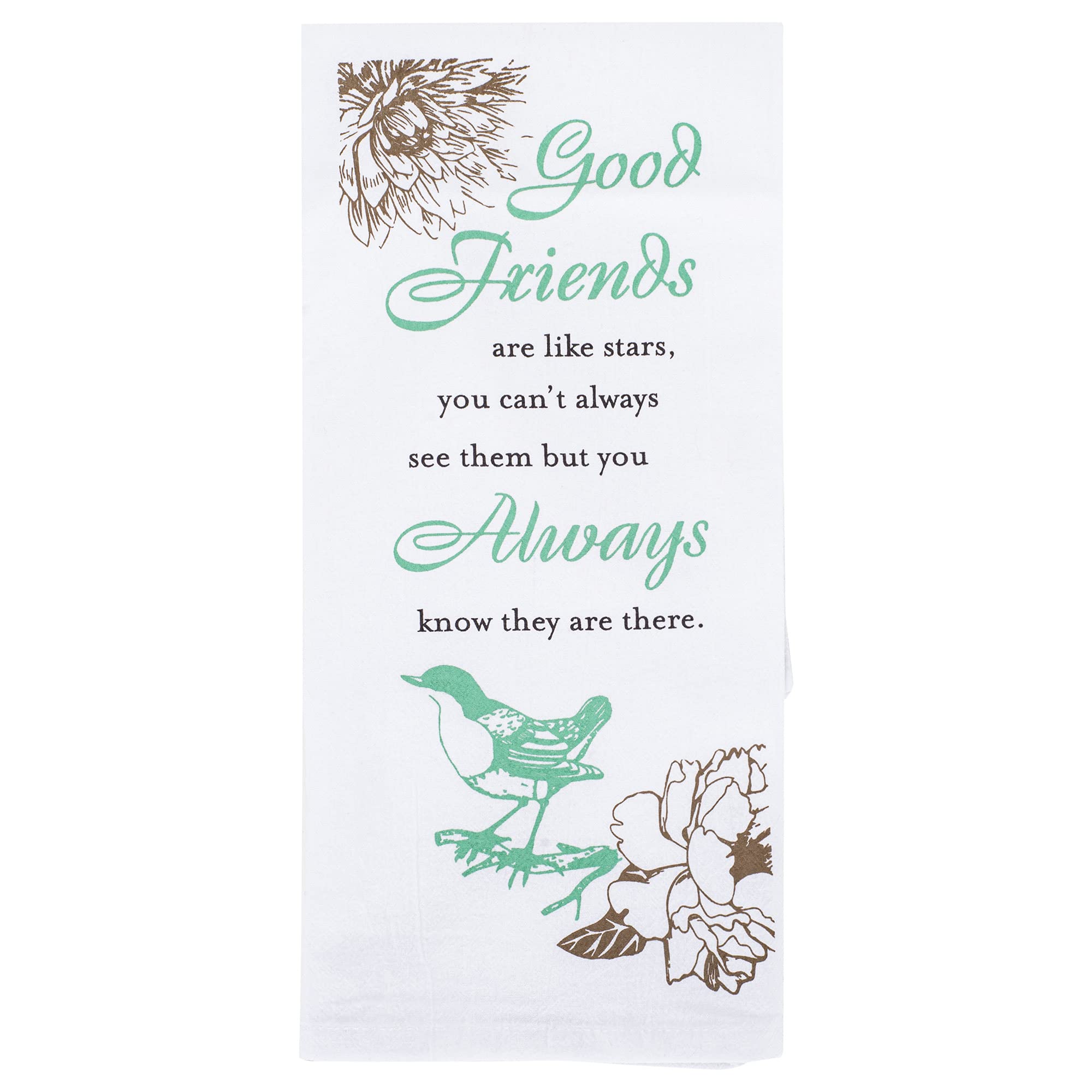 Good Friends are Like Stars 18 x 22 All Cotton Flour Bag Style Kitchen Tea Towel