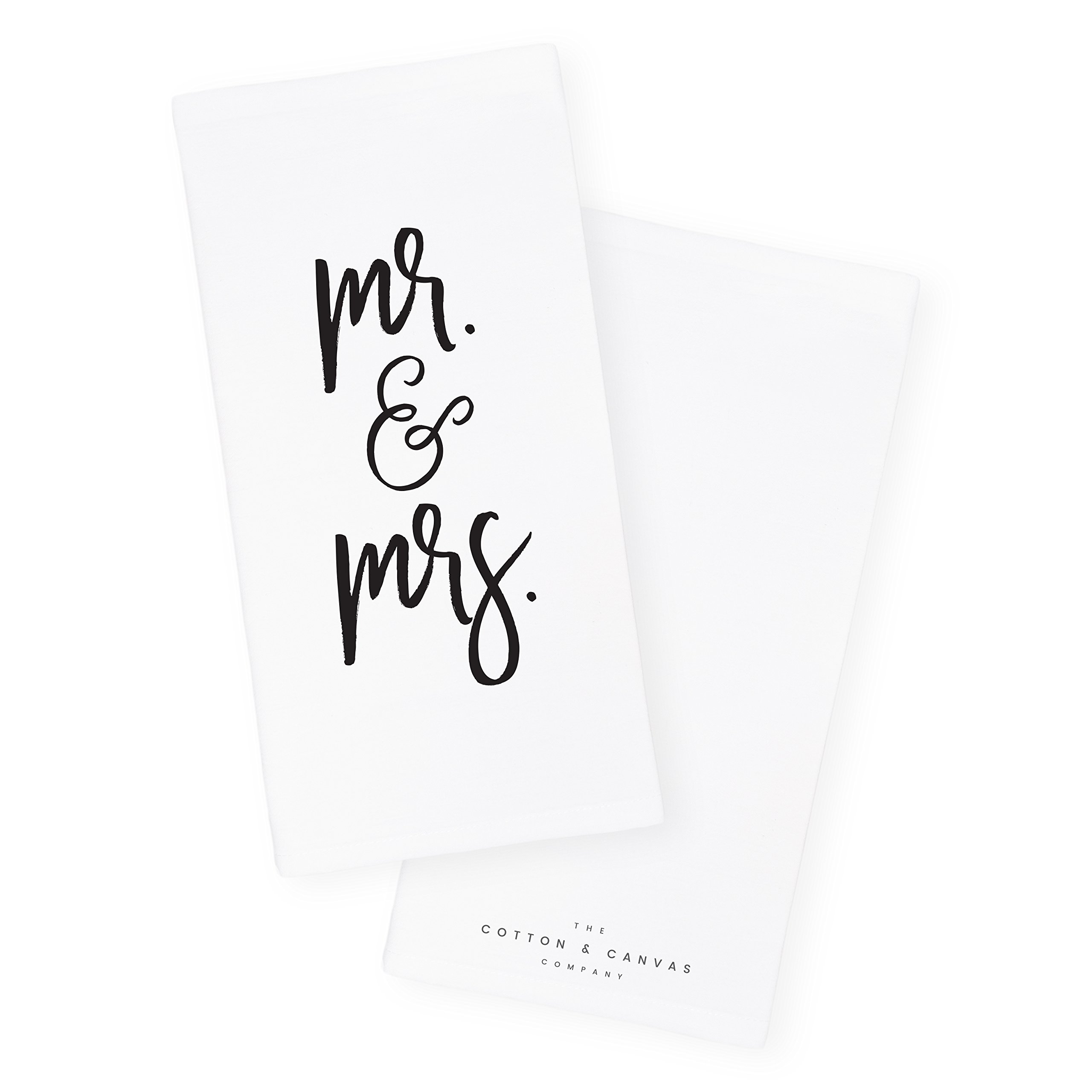 The Cotton & Canvas Co. Mr. & Mrs. Soft and Absorbent Kitchen Tea Towel, Flour Sack Towel and Dish Cloth