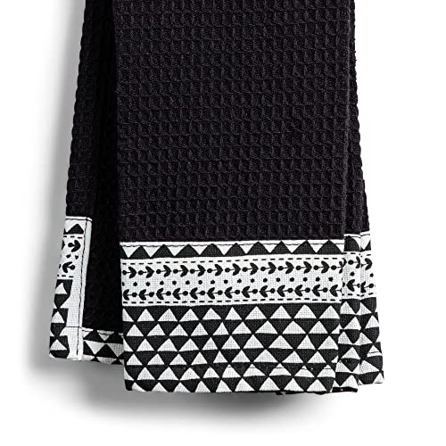 Demdaco Black and White Patterned Kitchen Towel Boa,68