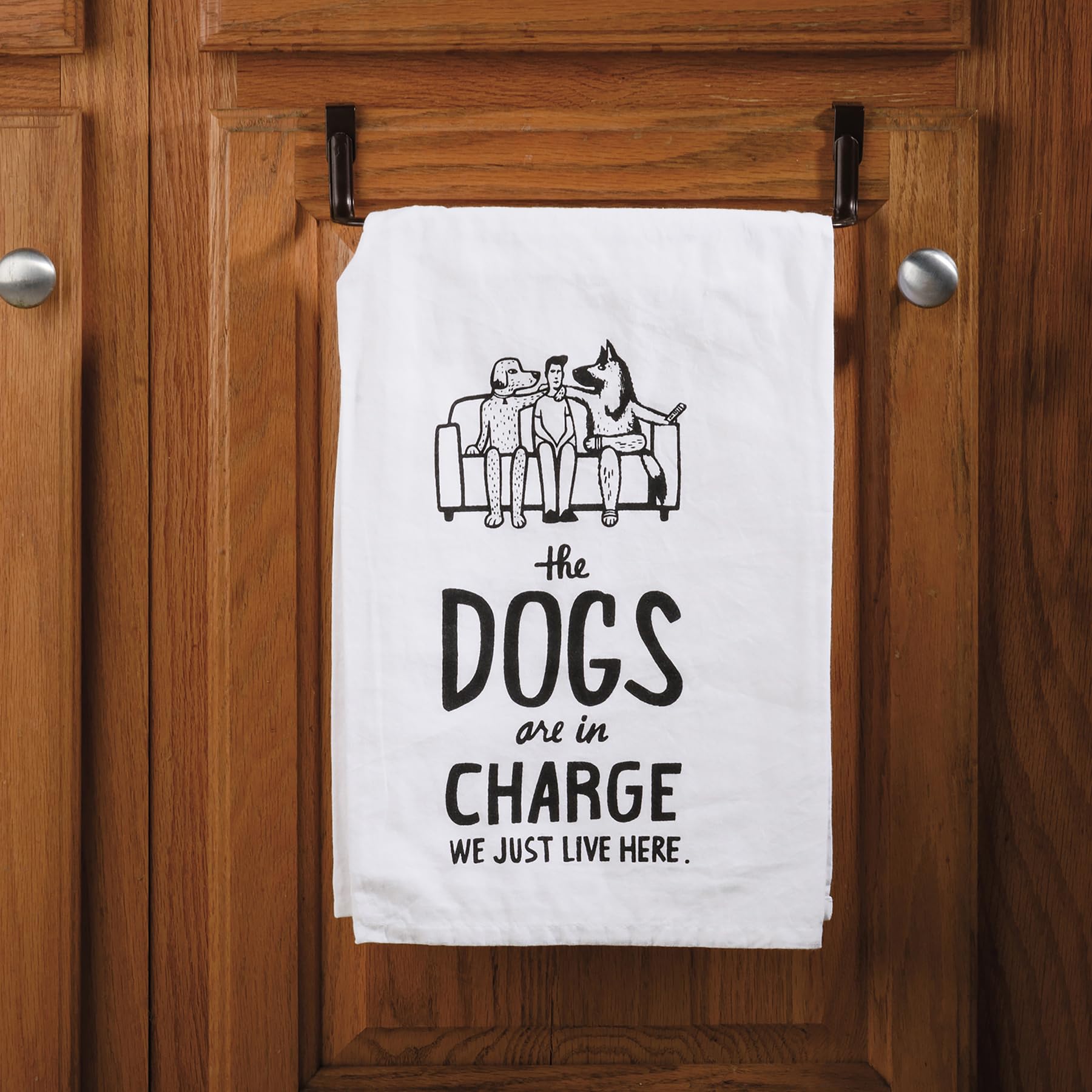 Primitives by Kathy Decorative Kitchen Towel- The Dogs are in Charge