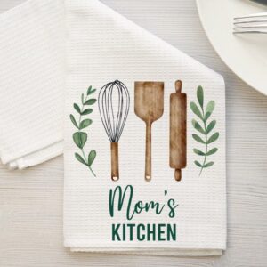 DiandDesignGift Mommy's Kitchen Towel - Tea Towel Kitchen Decor - Mommy's Kitchen Soft and Absorbent Kitchen Tea Towel - Decorations House Towel - Kitchen Dish Towel Mommy's Birthday Gift