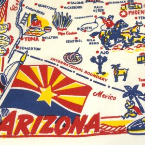 Red and White Kitchen Company Arizona State Souvenir Dish Towel