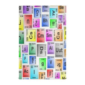 periodic table of the elements kitchen towels 4 pack, rainbow chemistry dish cloths dish towels absorbent tea towels bar towels with loop kitchen dish towel for household drying dish 18" x 28"