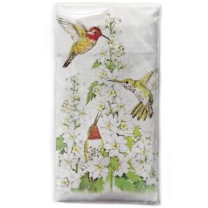 mary lake-thompson hummingbirds and flowers cotton flour sack dish towel