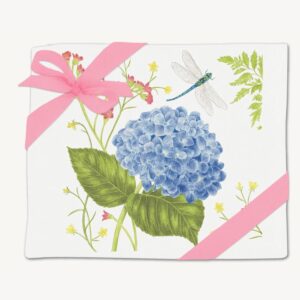 alice's cottage blue hydrangea flour sack kitchen towels set of 2 cotton