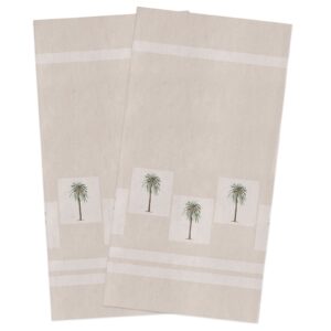 zadaling kitchen towels,khaki tropical palm tree 16x28 inches soft kitchen dish cloth,cotton tea towels/bar towels/hand towels,(2 pack)