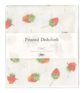 nawrap printed dishcloth, strawberries