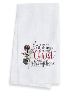 zwzxr christian kitchen towels,dish towels dishcloth,bible verse scripture galatians 4:13 decor dish towels for kitchen,towels for kitchen 16x24,christian girls women gift (011)