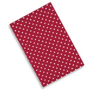 Cackleberry Home Red with White Polka Dots Kitchen Towels Cotton 18 x 28 Inches, Set of 3