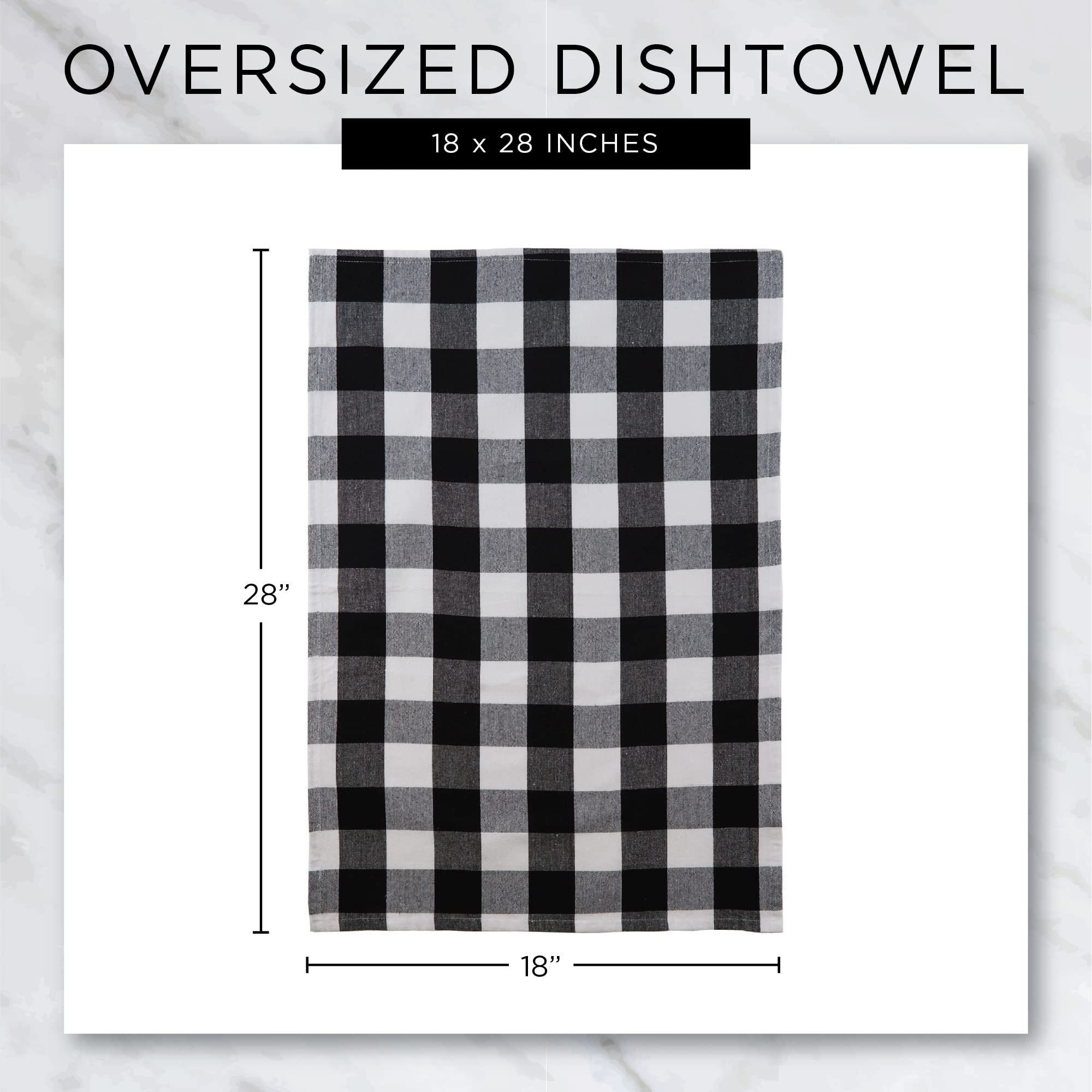 DII Quarantine Collection Dishtowel Set, Staycation, 18x28, 3 Piece