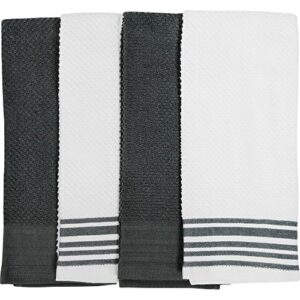 Mainstay Kitchen Towels - Set of 4 (Gray, White)