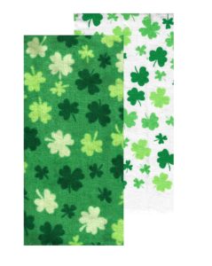 celebrate st. patrick's day together shamrock melody cotton kitchen dish towels, 2-pack