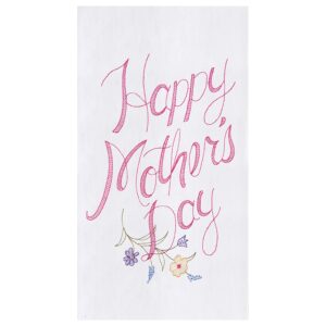 c&f home happy mother's day flour sack kitchen towel decor decoration 18" x 27" white