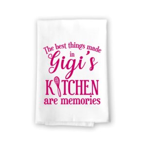 honey dew gifts, the best things made in nana’s kitchen are memories, flour sack towels, kitchen dish towels, grandma towel, granny gifts, nana gifts for christmas, 27 x 27 inch, made in usa