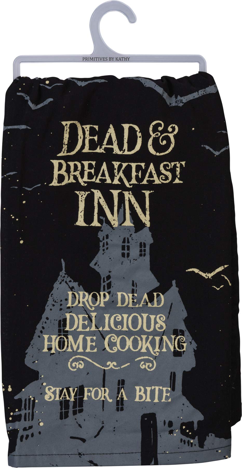 Primitives by Kathy - 100817 Halloween Dish Towel, 28 x 28-Inch, Dead & Breakfast