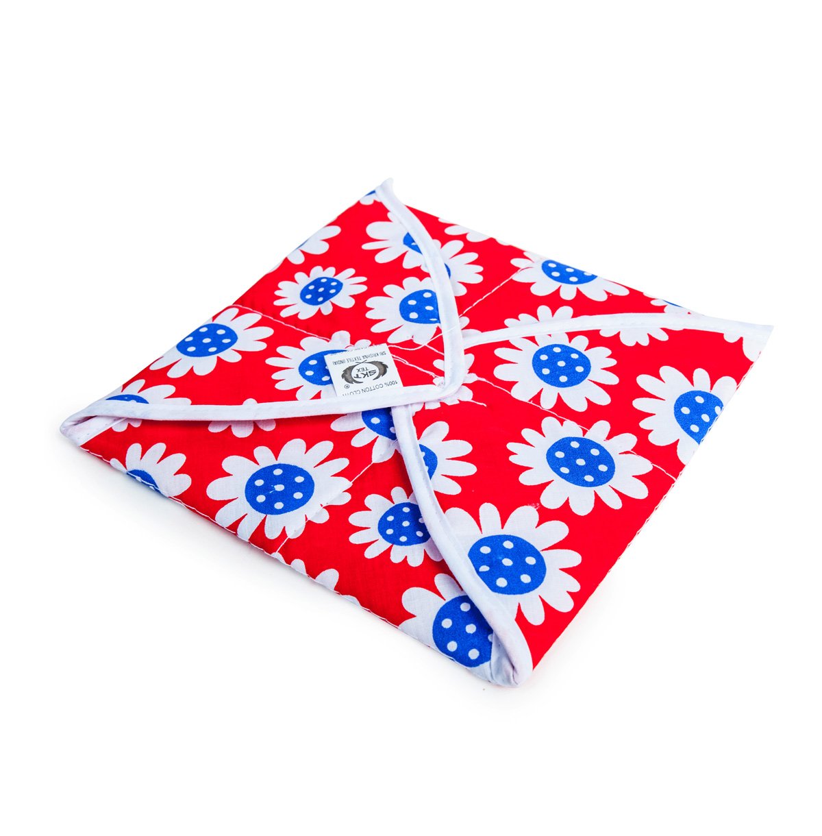 HealthAndYoga™ Roti, Tortilla & Breads Covering Cloth - Square Shape Cotton Cloth - Cotton Wrapping Cover