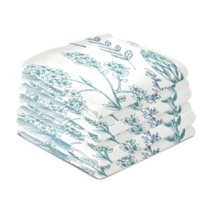 senya Blue Dragonfly Kitchen Towels 4 Pack, Absorbent Hand Towels Fast Drying Dish Cloths Tea Towel 28 x 18 in