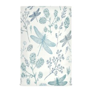 senya Blue Dragonfly Kitchen Towels 4 Pack, Absorbent Hand Towels Fast Drying Dish Cloths Tea Towel 28 x 18 in