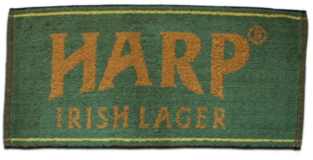 Harp Lager Cotton Bar Towel 20" x 9" (pp)